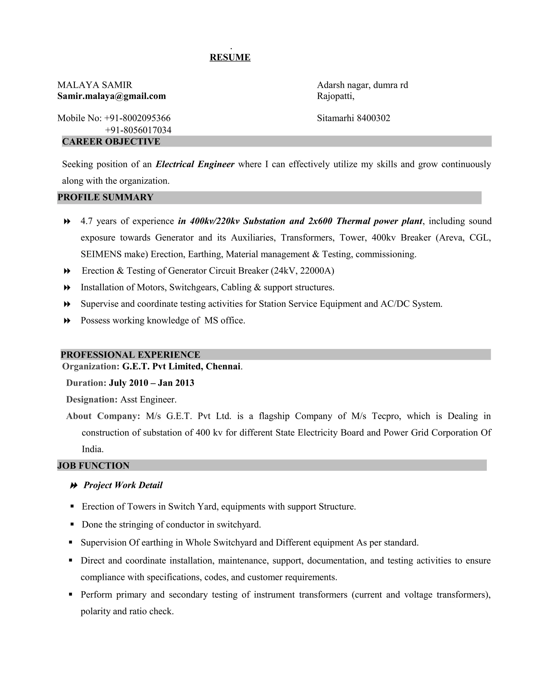 My resume | DOC