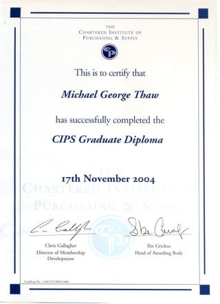 CIPS Graduate Diploma | PDF