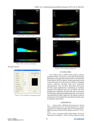 Analysis of 3-D Model in ANSYS 9.0 by Java Program and Macros Using Interlinking Concept ...