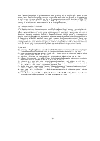 Modeling SYN Flooding DoS Attacks using Attack Countermeasure Trees and Finding Optimal Set of ...