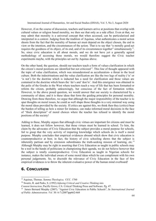 CIVIC EDUCATION AND IT’S IMPERATIVE TOWARDS NATION BUILDING: THE ...