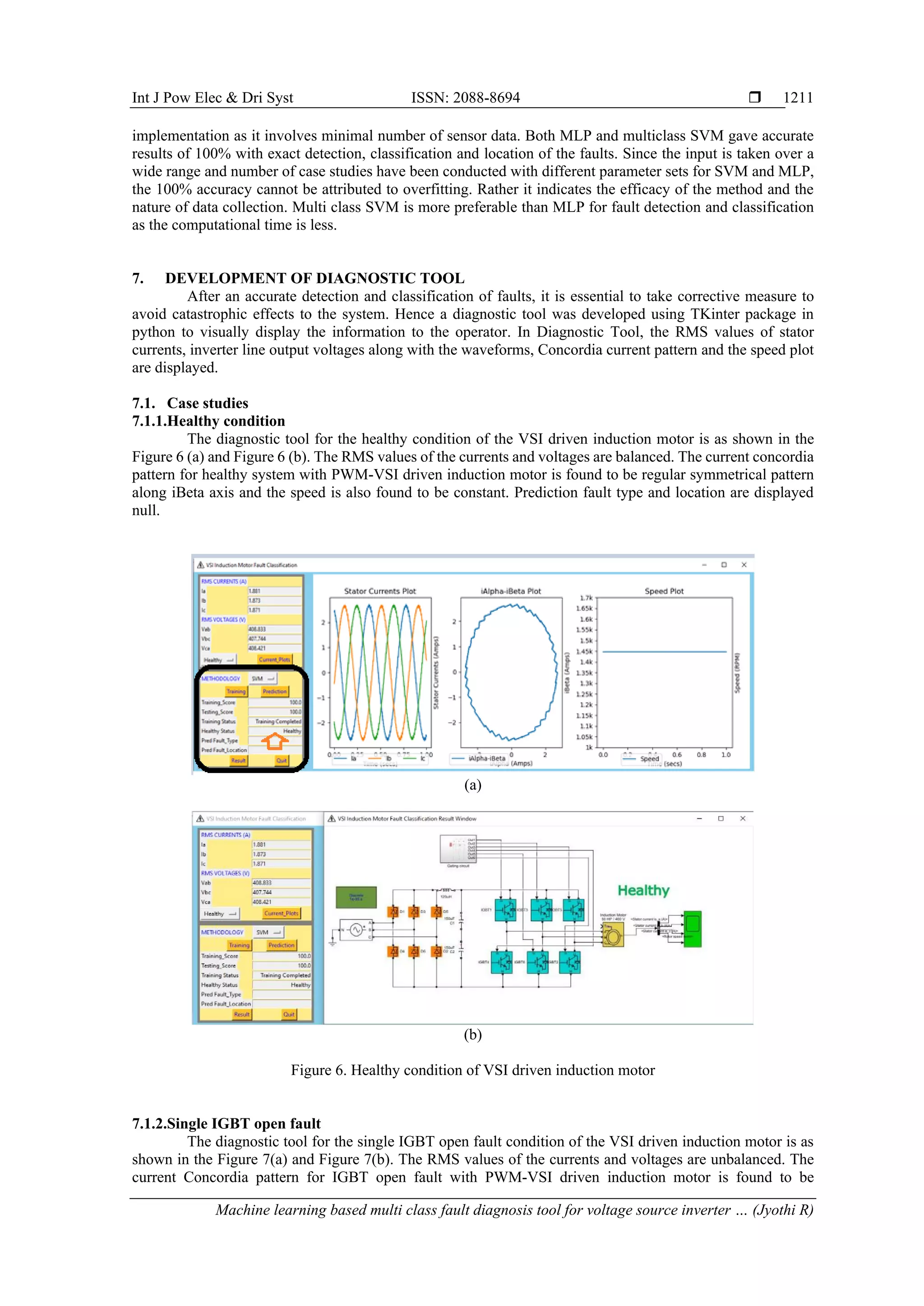 Machine Learning Based Multi Class Fault Diagnosis Tool For Voltage