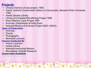 Conservation and_preservation of archival materials and manuscrip | PPT