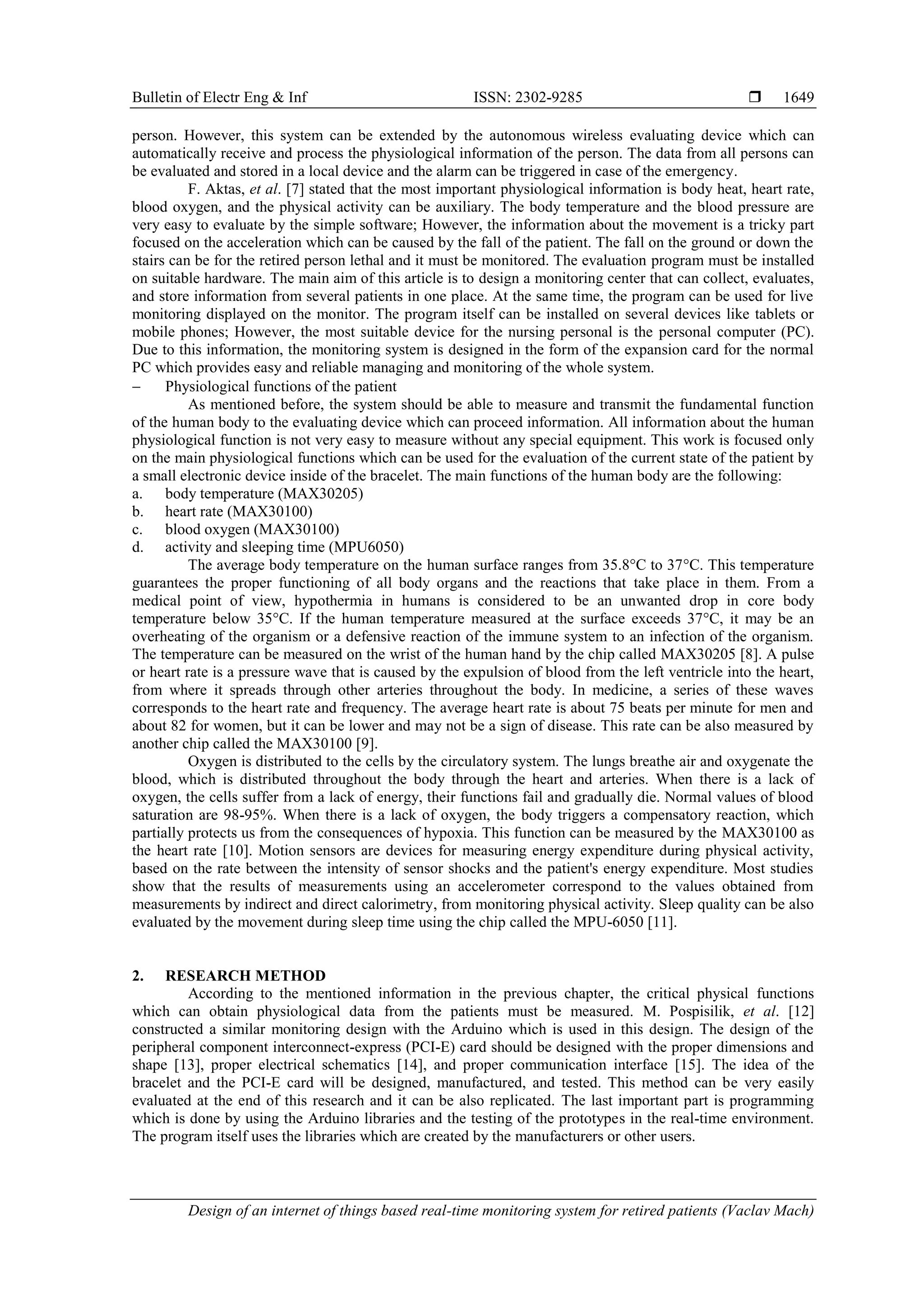 Design Of An Internet Of Things Based Real Time Monitoring System For