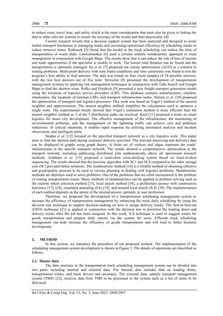 A transportation scheduling management system using decision tree and ...