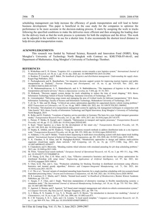 A transportation scheduling management system using decision tree and ...