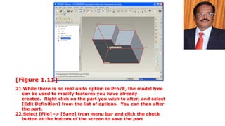 Step by step Process of creating components using Pro E | PPTX
