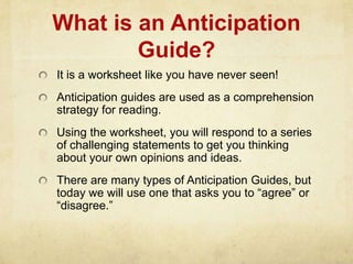 Anticipation! | PPTX | Education