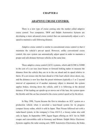 adptive cruise control report | DOCX