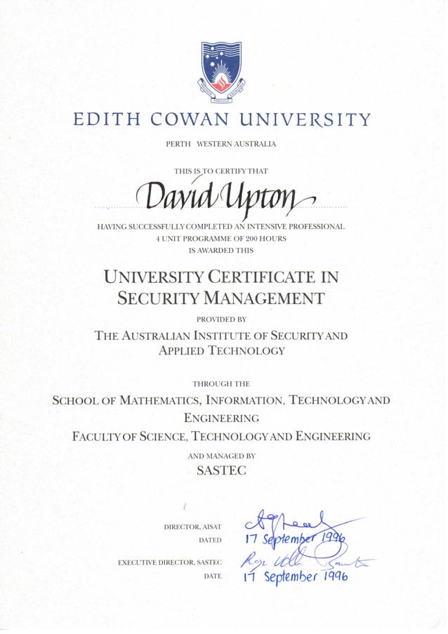 University Certificate | PDF