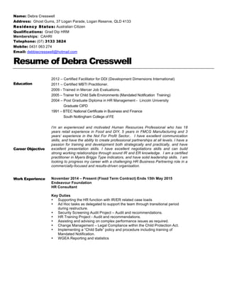 Professional Resume | PDF | Human Resources | Business