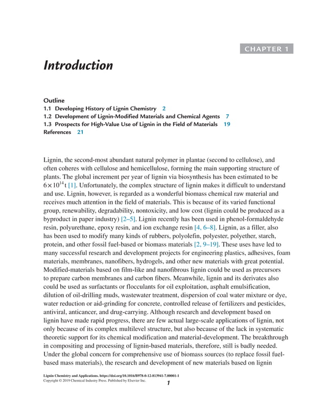 Lignin Chemistry And Applications Lina Zhang | PDF