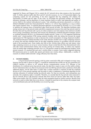 An efficient reconfigurable workload balancing scheme for fog computing network using internet ...