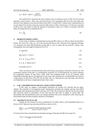 An efficient reconfigurable workload balancing scheme for fog computing network using internet ...