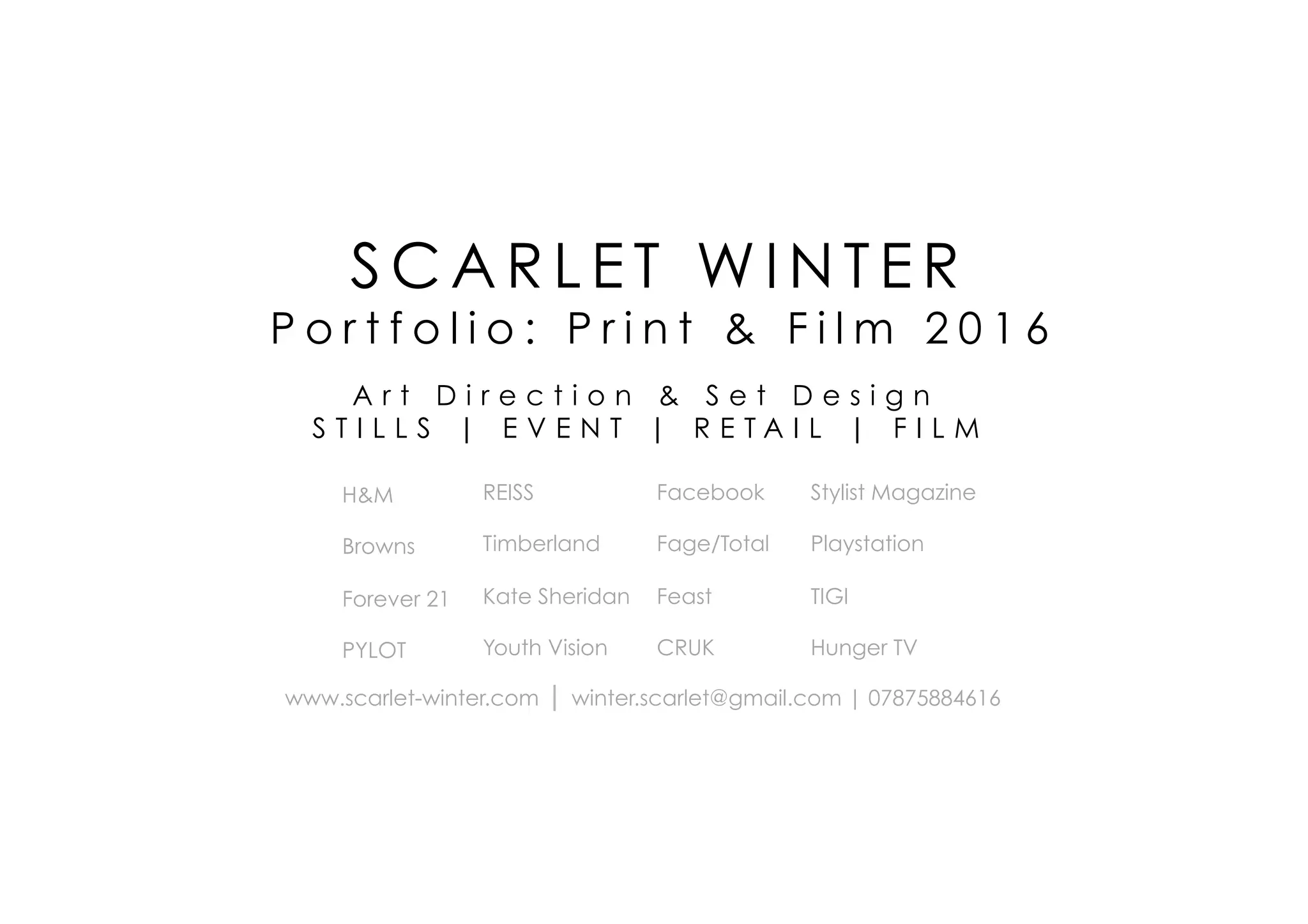 Scarlet Winter_Portfolio PRINT AND FILM 2016 | PPT
