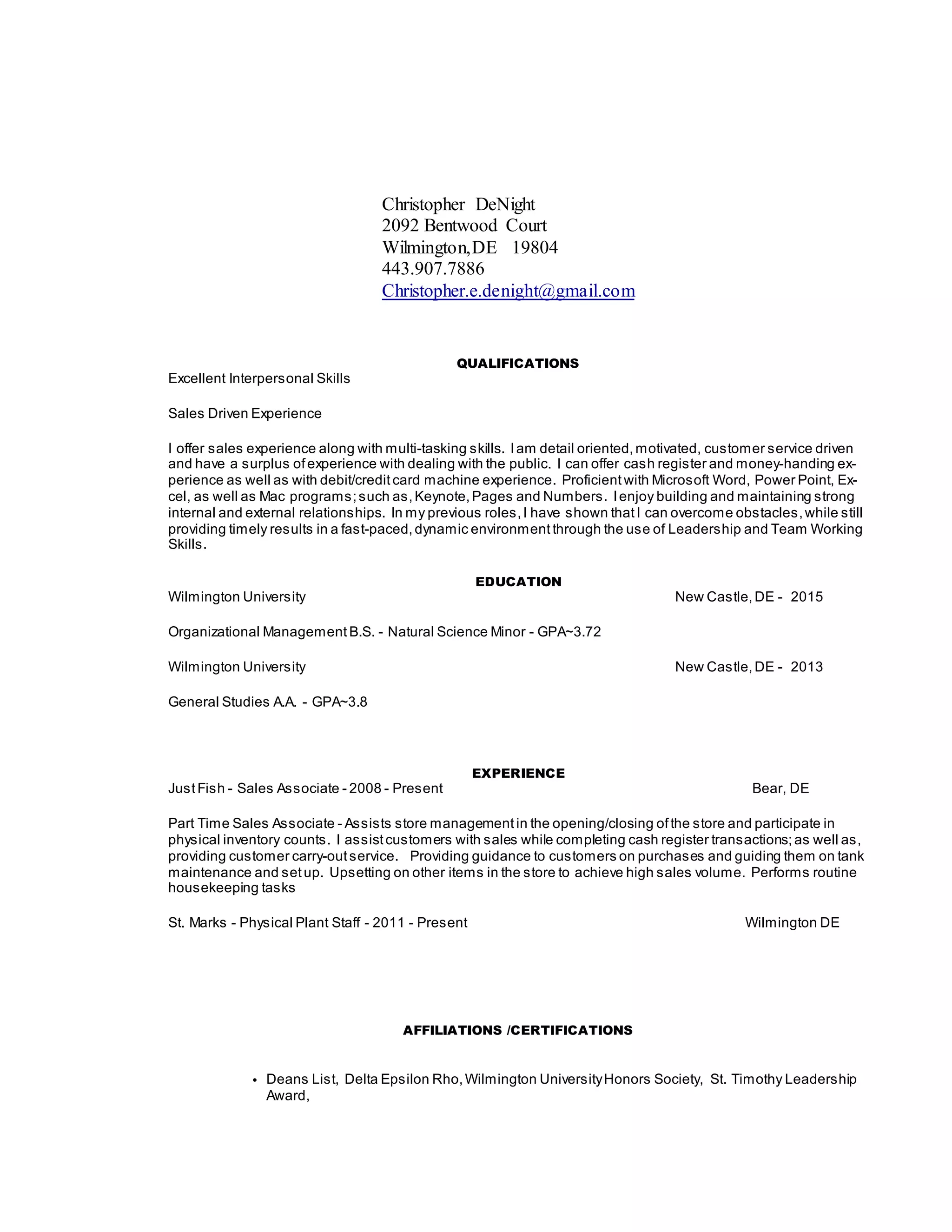 seaworld resume 2015 | DOCX