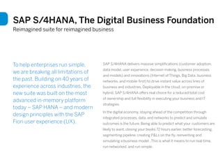 Run Simple with SAP in the digital economy | PPT