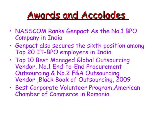 53373186 genpact-ppt | PPT