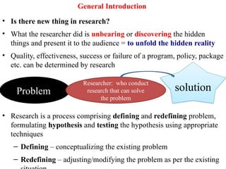 General Introduction to research method. | PPTX