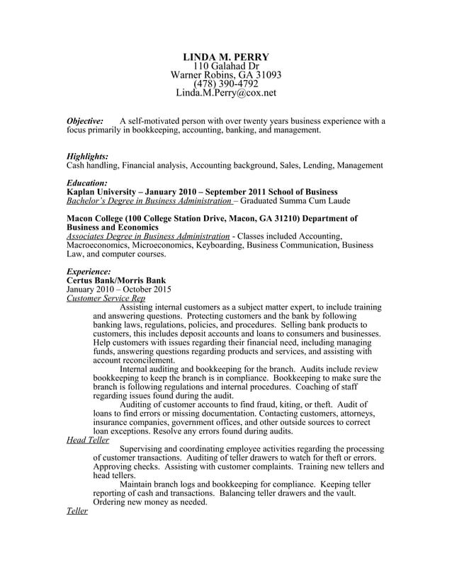 Linda.M.Perry Resume | PDF
