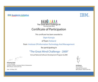 IBM TGMC Certificate | PDF