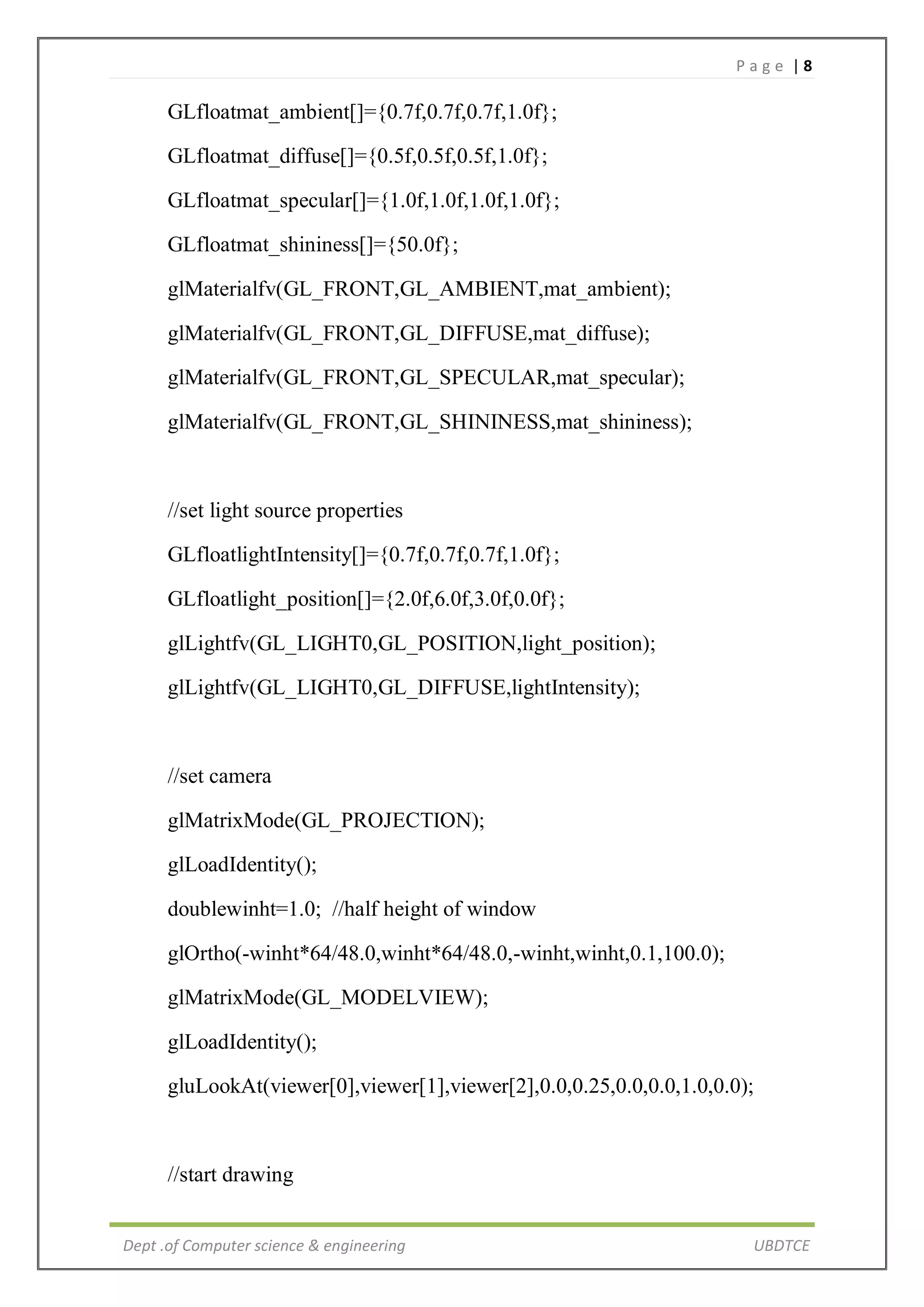 CG mini project | PDF