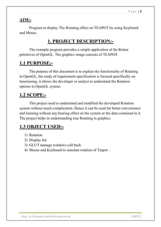 CG mini project | PDF