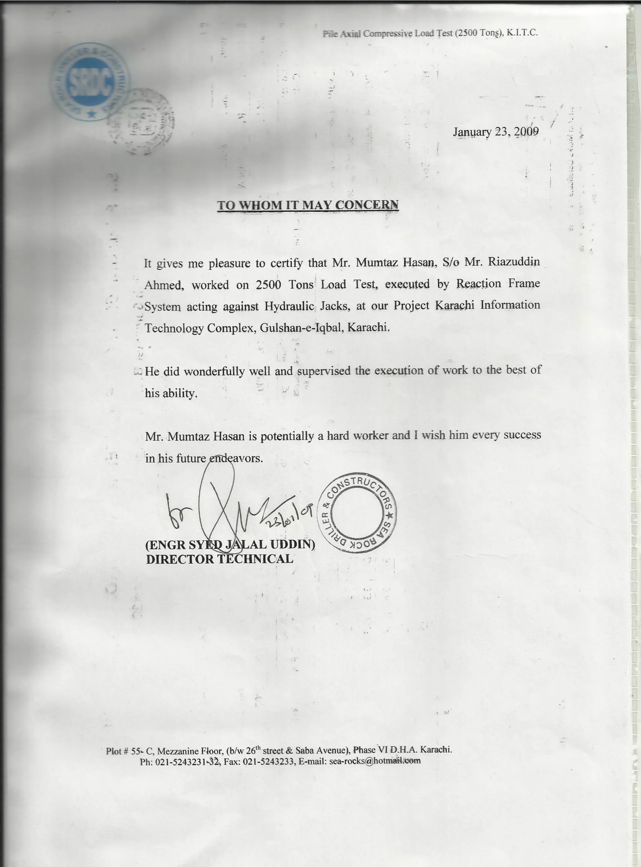 SRDC Certificate | PDF