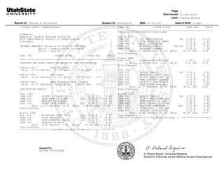 USU Transcripts--Nate Butikofer | PDF