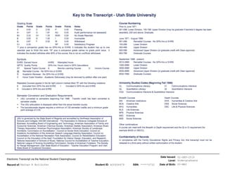 USU Transcripts--Nate Butikofer | PDF