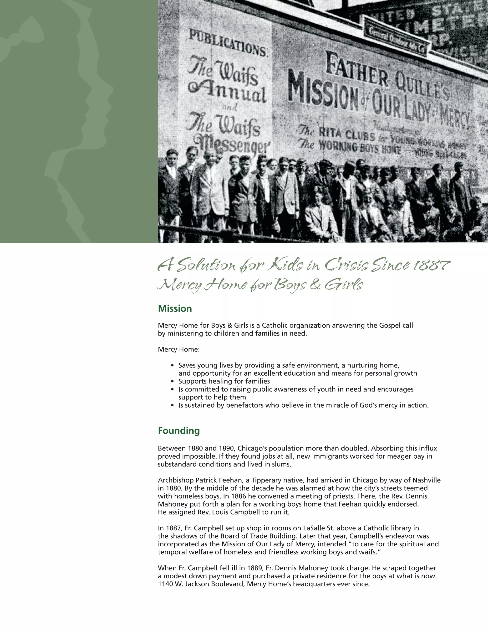 A Brief History of The Mercy Home | PDF