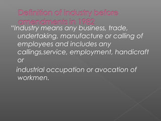 Industrial dispute Act 1947 | PPT