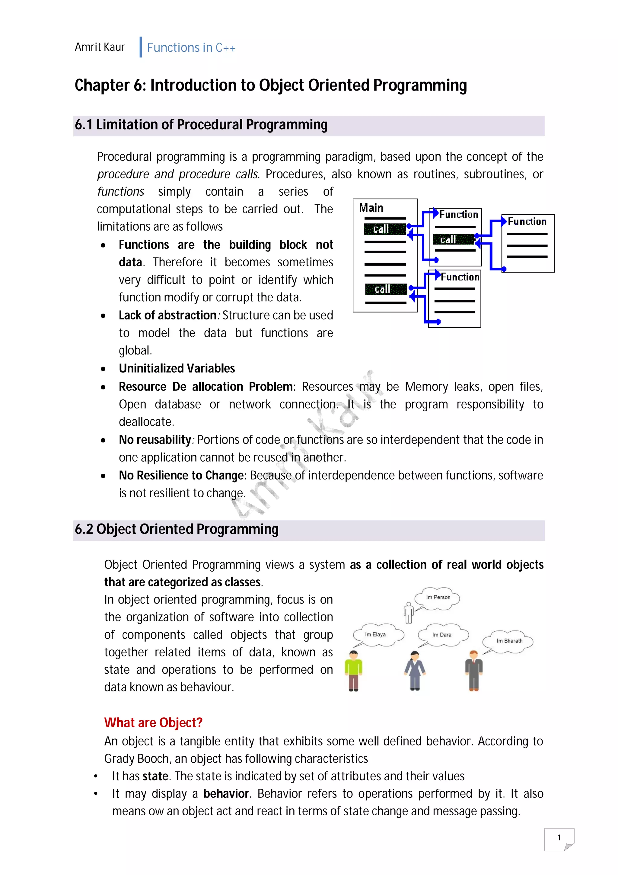 Chapter 6 OOPS Concept | PDF | Programming Languages | Computing