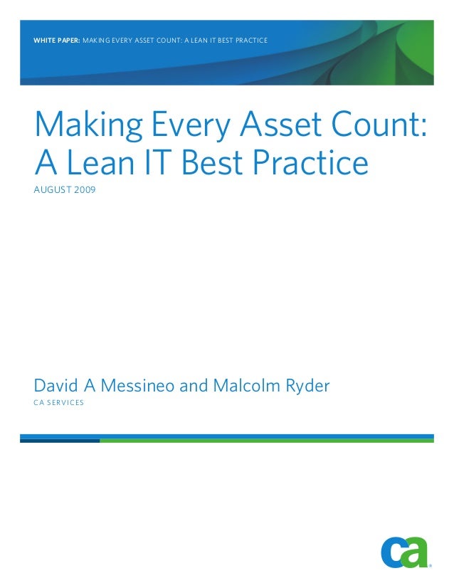 Making Every Asset Count - A Lean IT Best Practice