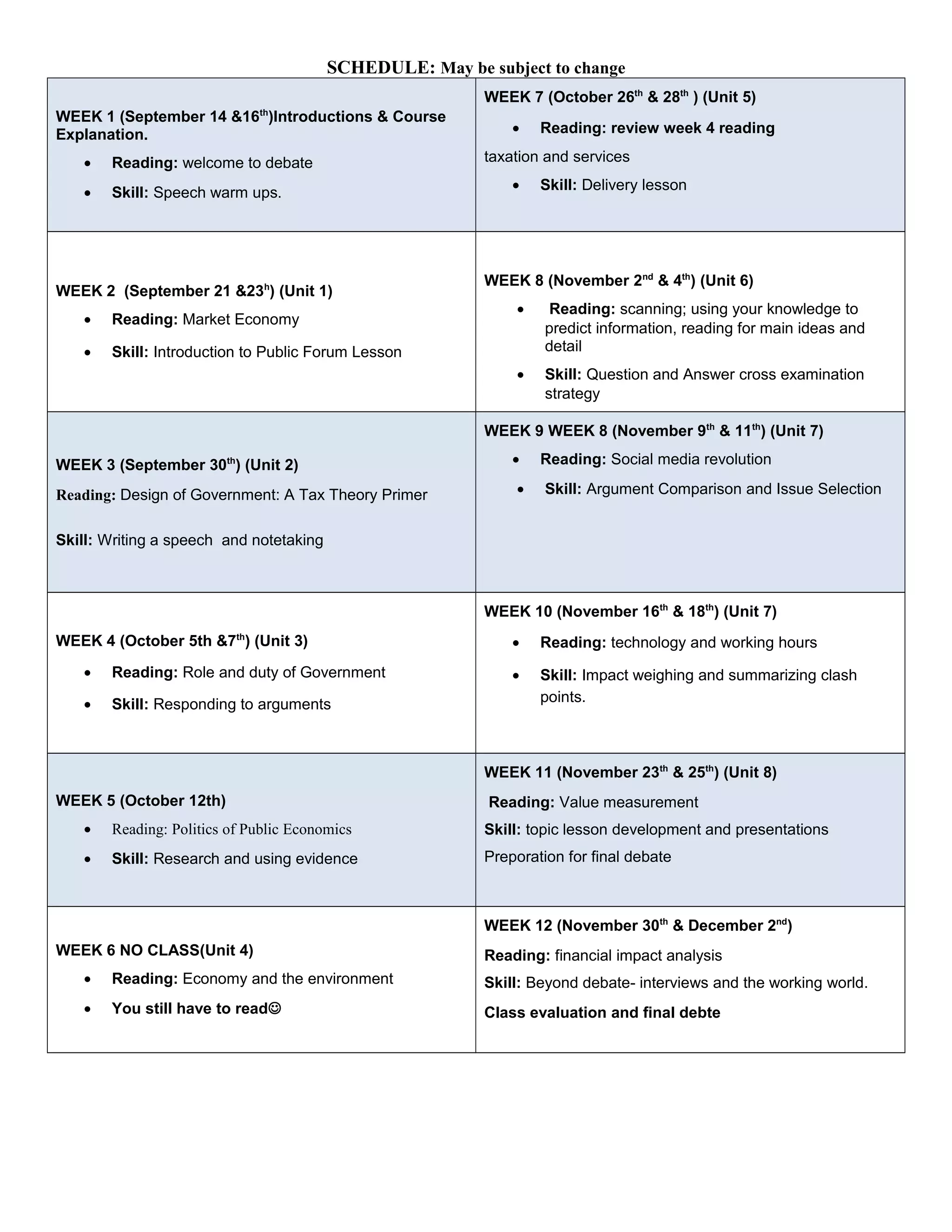 Debate Syllabus Soongsil | DOC