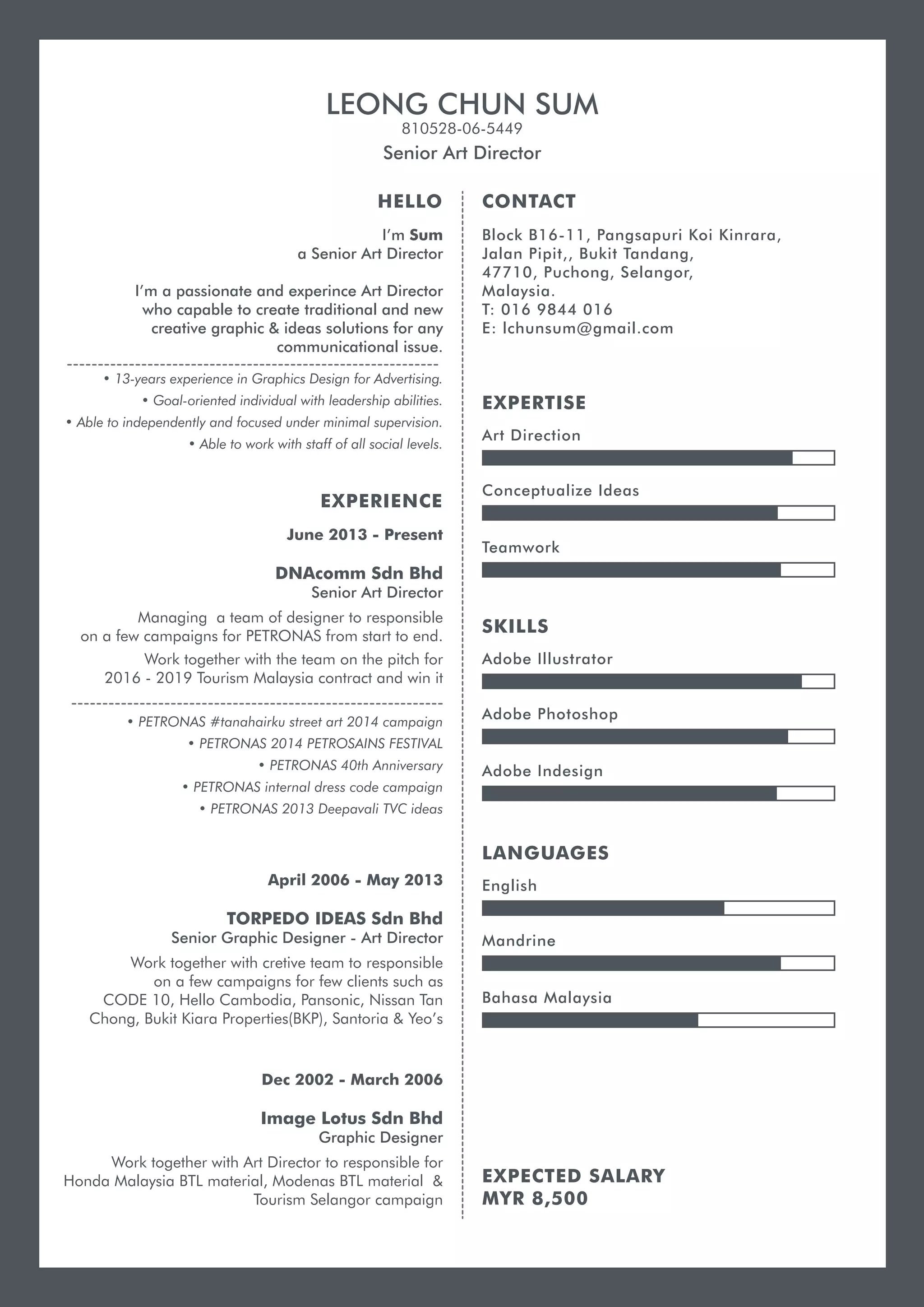 Leong Chun Sum CV | PDF