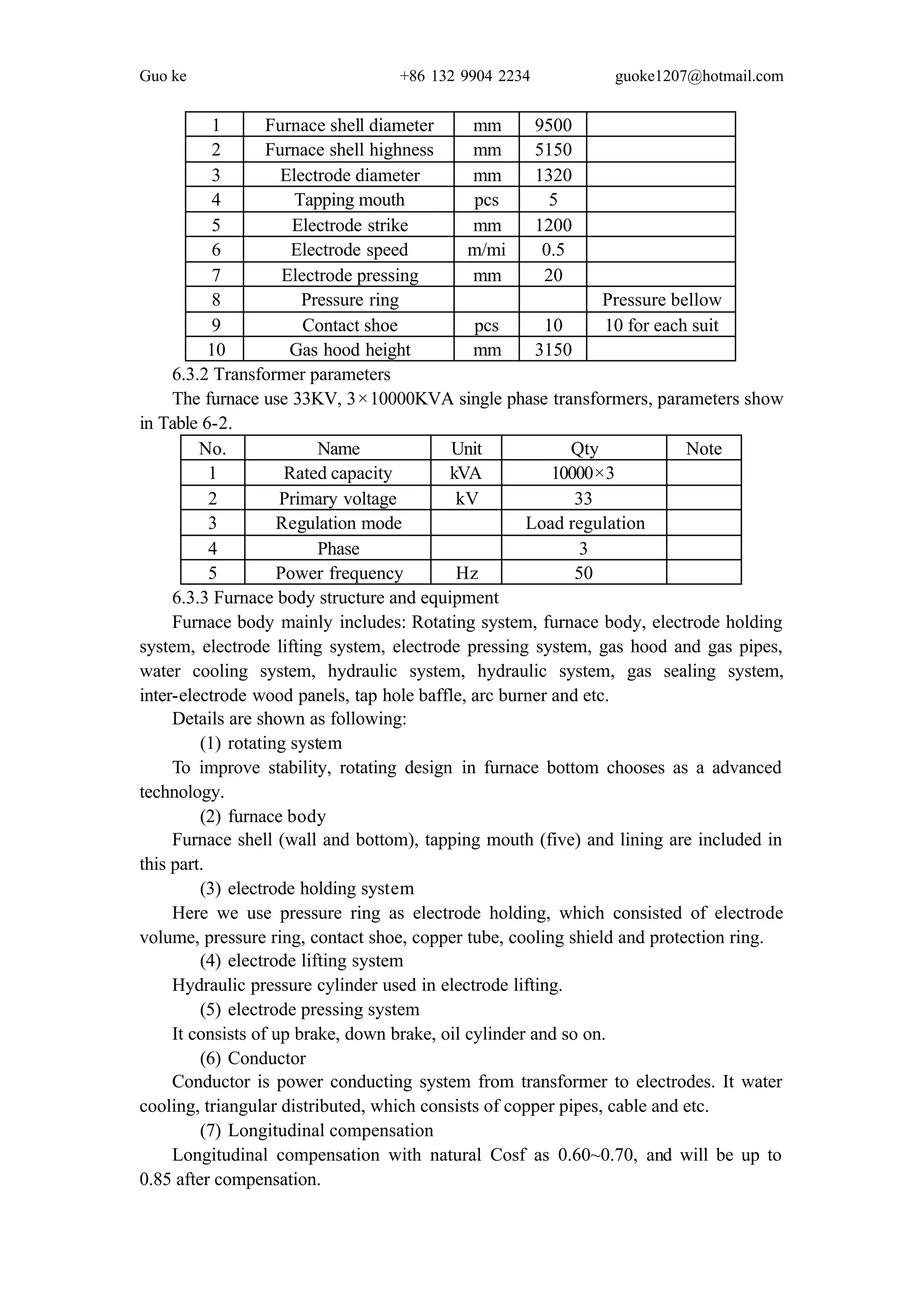 PROPOSAL OF 1x30MVA SILICON METAL FURNACE PROJECT | PDF