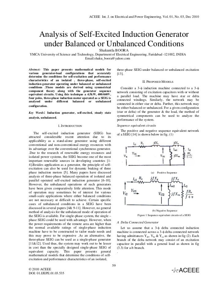 Analysis Of Self Excited Induction Generator Under Balanced Or Unbala…
