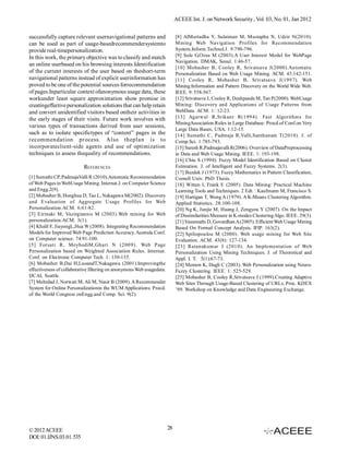 A Least Square Approach ToAnlayze Usage Data For Effective Web Personalization | PDF