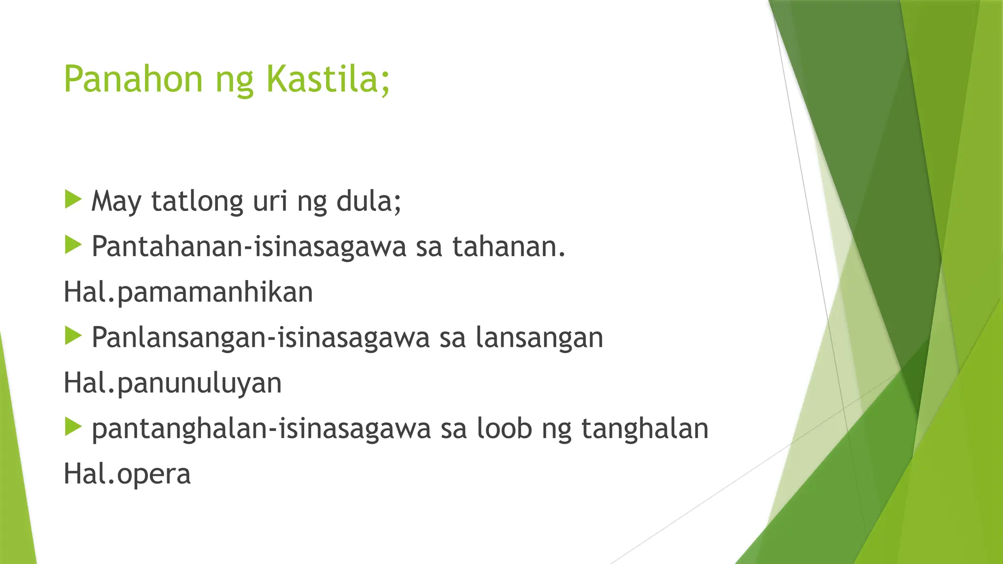 Mga Dula sa Ibat-ibang Panahon sa Filipino | PPTX