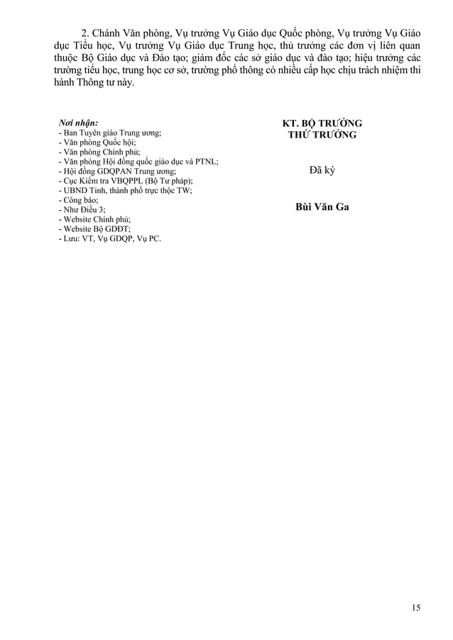 TÀI LIỆU TẬP HUẤN PHƯƠNG PHÁP GIẢNG LỒNG GHÉP GIÁO DỤC QUỐC PHÒNG VÀ AN NINH TRONG TRƯỜNG TIỂU ...