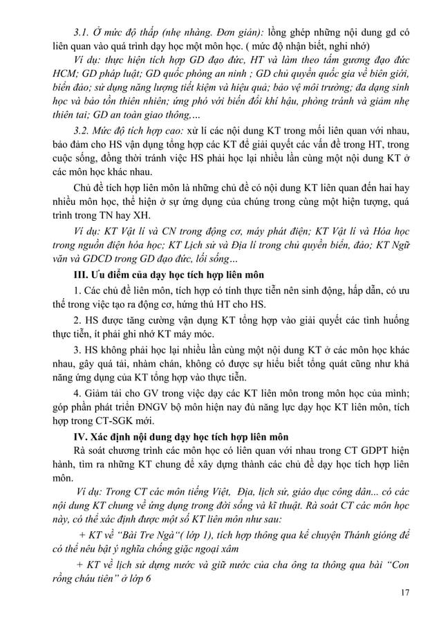 TÀI LIỆU TẬP HUẤN PHƯƠNG PHÁP GIẢNG LỒNG GHÉP GIÁO DỤC QUỐC PHÒNG VÀ AN NINH TRONG TRƯỜNG TIỂU ...