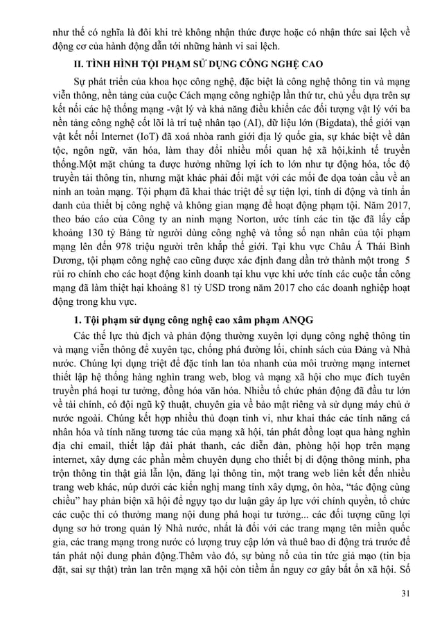 TÀI LIỆU TẬP HUẤN PHƯƠNG PHÁP GIẢNG LỒNG GHÉP GIÁO DỤC QUỐC PHÒNG VÀ AN NINH TRONG TRƯỜNG TIỂU ...