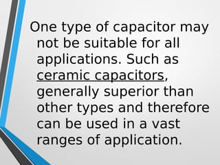 PPT on capacitors and its application and simplifications | PDF