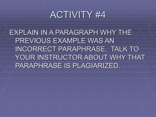 paraphrasing | PPT