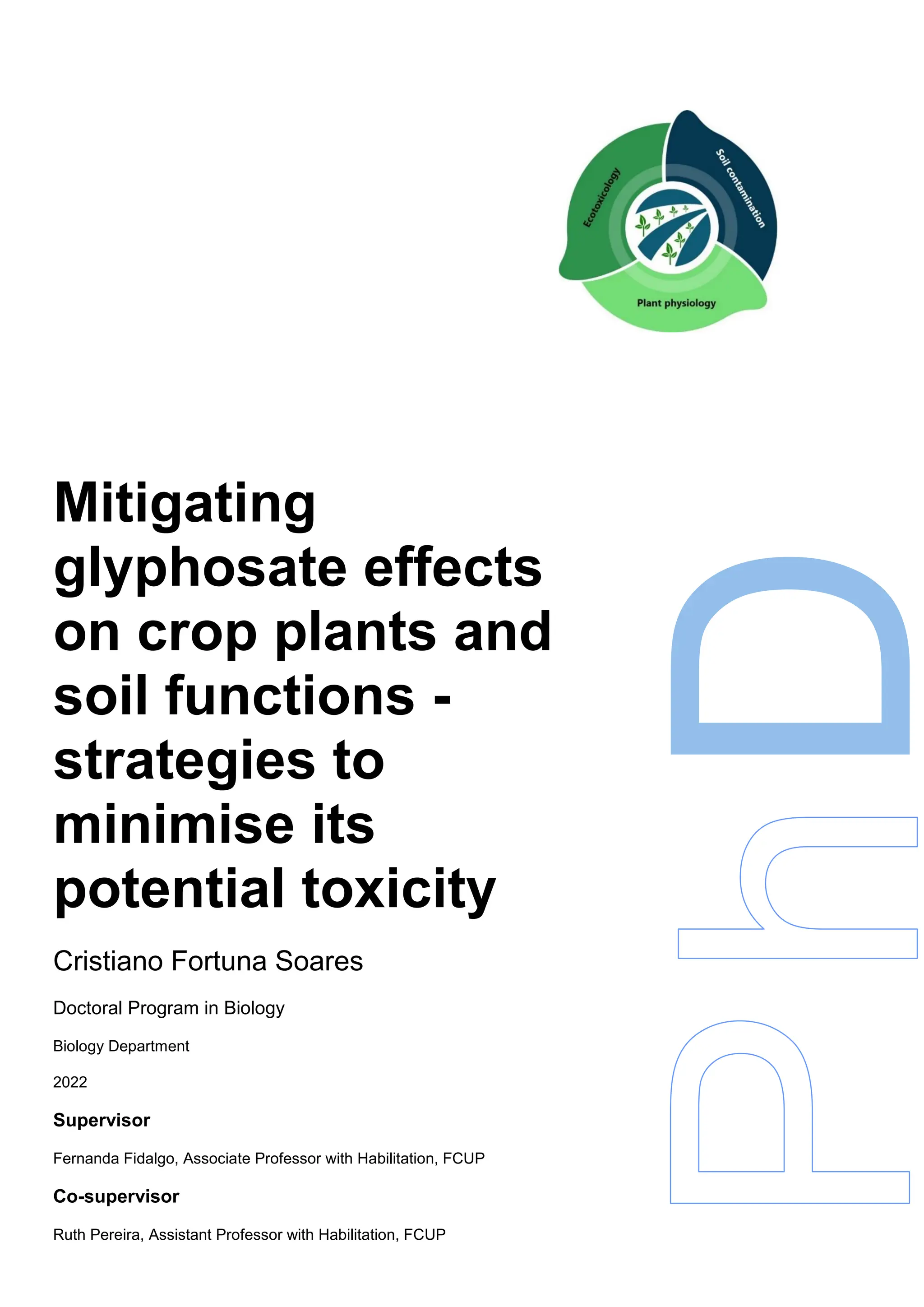 Mitigating glyphosate effects on crop plants and soil functions ...