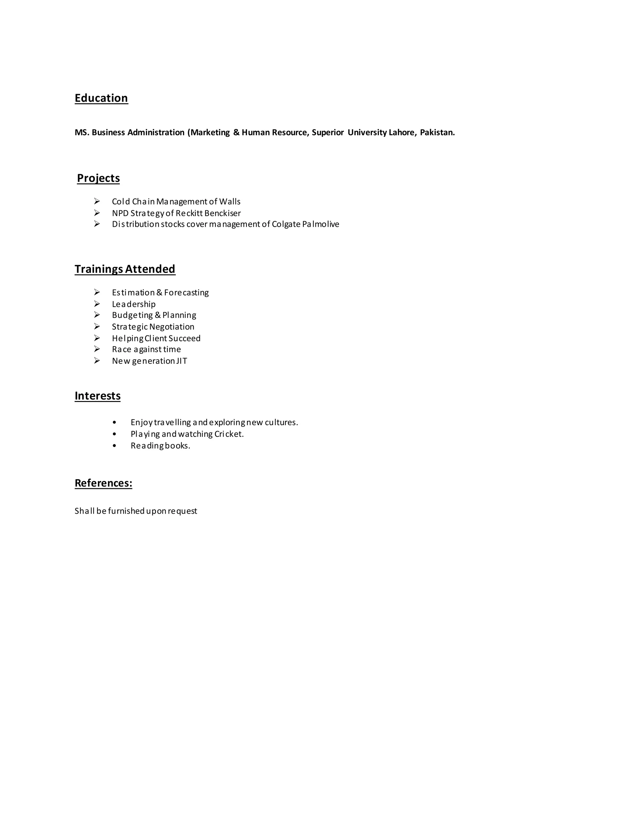 Zohaib CV | DOCX