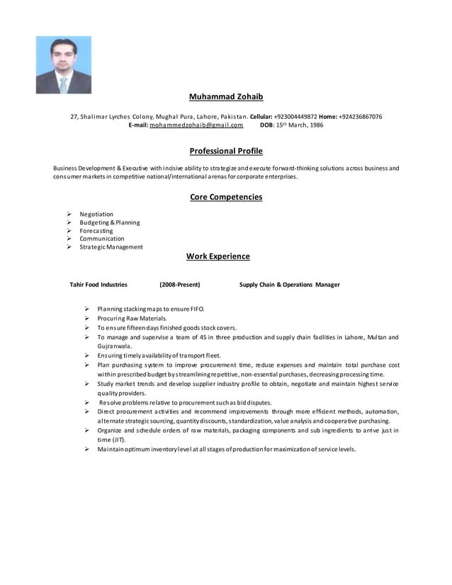 Zohaib CV | PDF