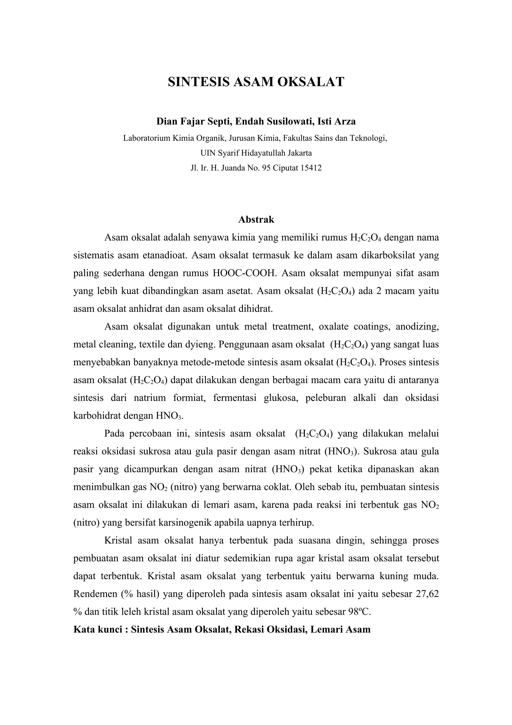 53678527 sintesis-asam-oksalat | PDF