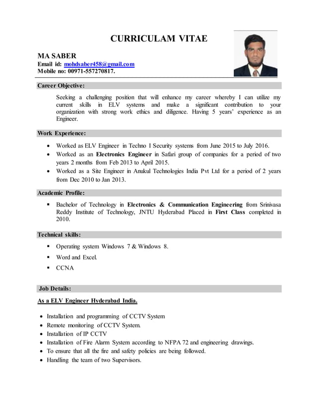 Eng Saber Elv resume | DOCX